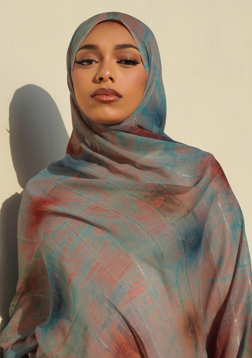 Print Hijabs | Water Color Hijabs | Seaflare – Dirham Collection