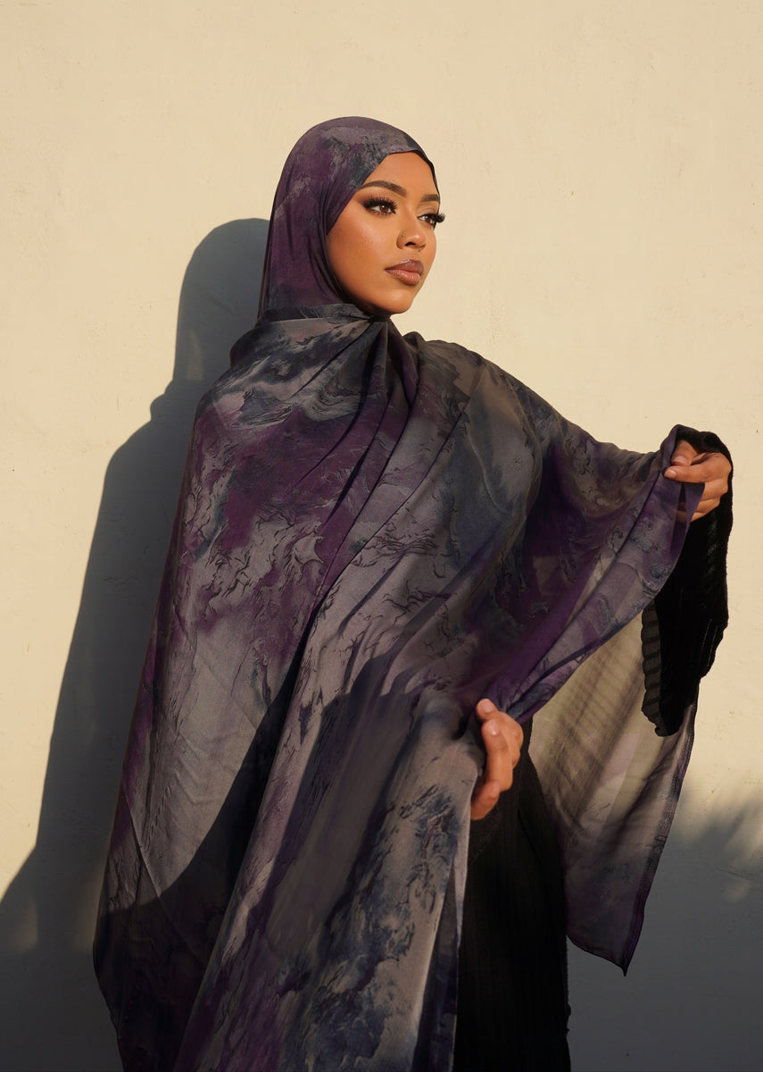 Print Hijabs | Water Color Hijabs | Yamina – Dirham Collection