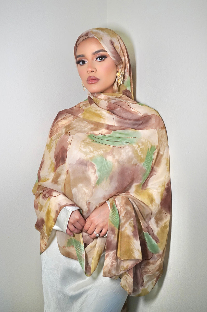 Print Hijabs | Water Color Hijabs | Serena – Dirham Collection