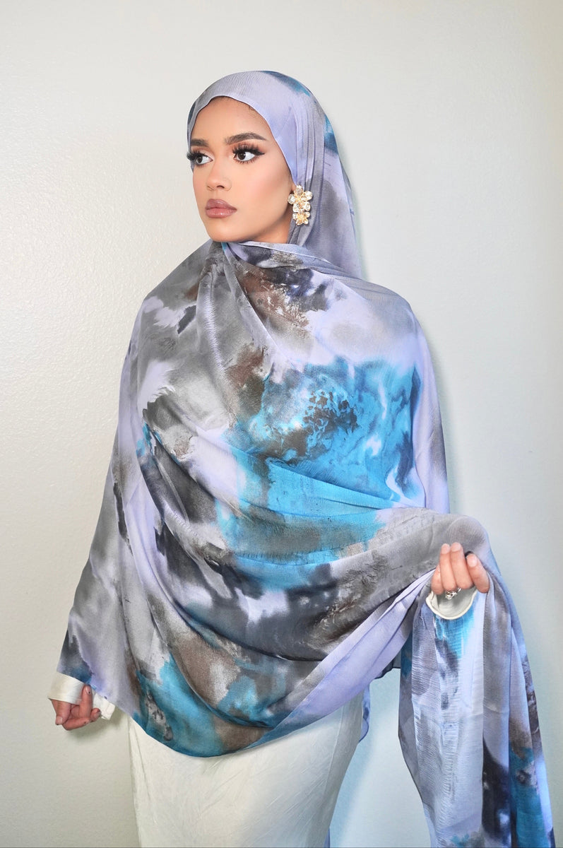 Print Hijabs | Water Color Hijabs | Azura – Dirham Collection