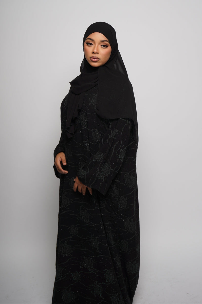 Hala straight Abaya - Green – Dirham Collection