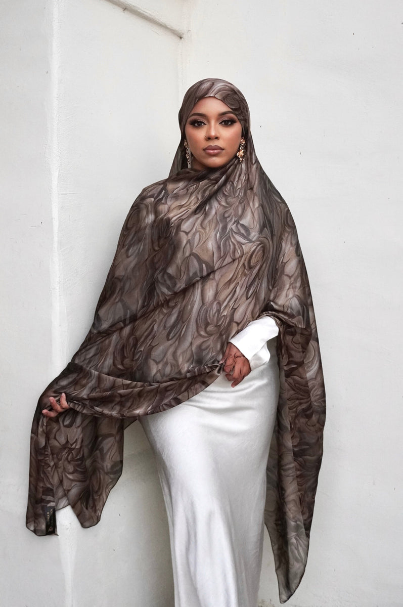 Print Hijabs | Water Color Hijabs | Abyss – Dirham Collection